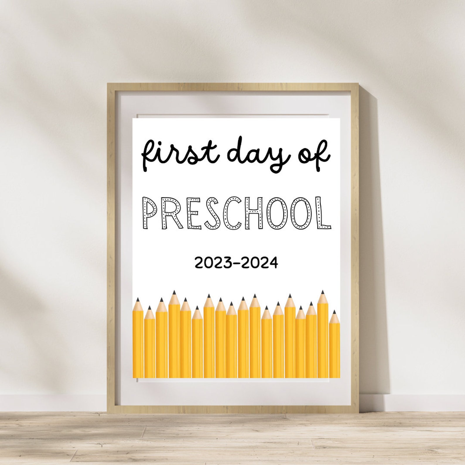 First Day of Preschool Sign and Keepsake Bundle - Etsy