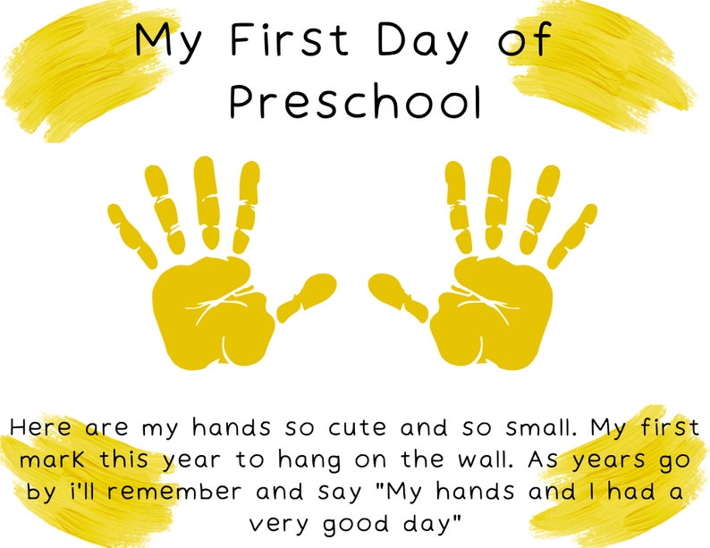First Day of Preschool Sign and Keepsake Bundle - Etsy