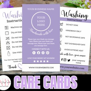 Washing Instructions, SVG Shirt Care Card, Sublimation Tshirt Care Tag ...