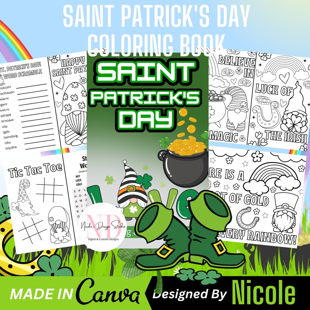 Saint Patrick's Day Coloring Book, Saint Patrick's Day, Coloring Pages ...