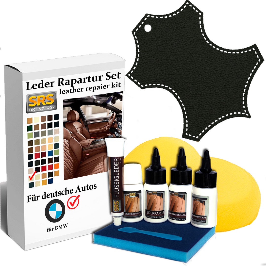Leder Reparatur Set. Lederfarbe schwarz, BMW, Audi, Mercedes, VW ...