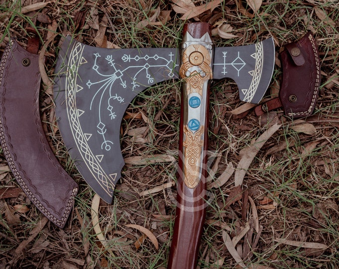 God of War Kratos Leviathan Axe, Scandinavian Axe, Axe, Norse Axe, Scandinavian Axe, Celtic Axe ...
