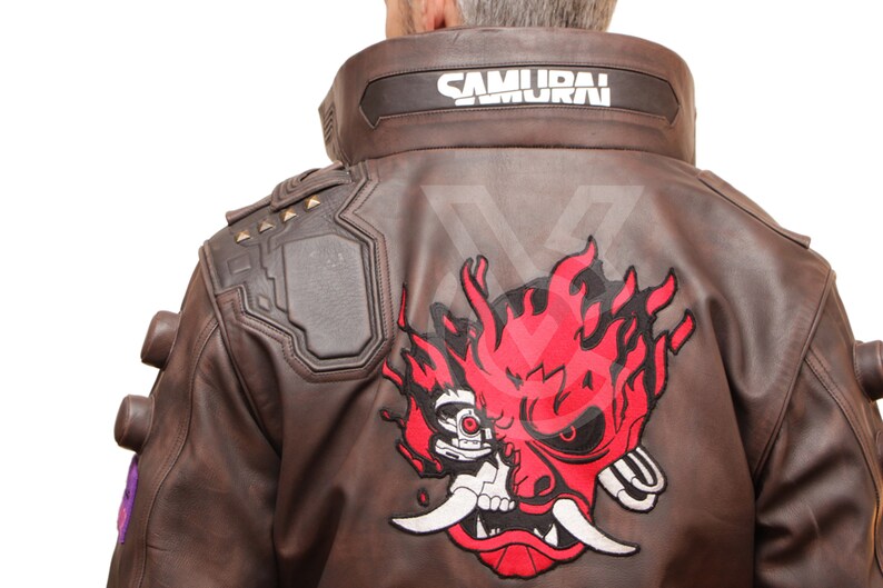 Cyberpunk 2077 Samurai Jacket Mens Leather Jacket Cosplay - Etsy