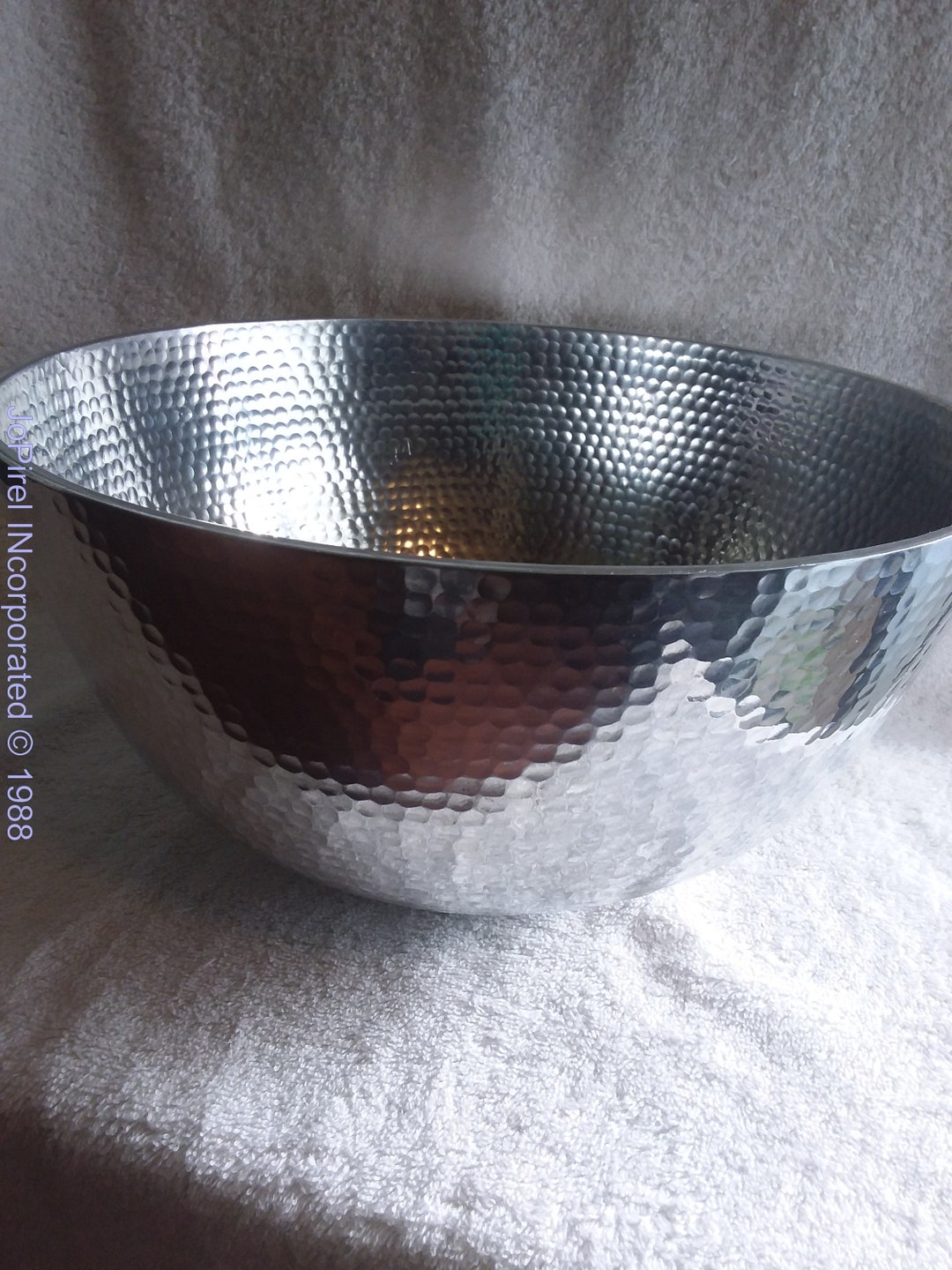 12 Inch Hammered Deep Serving Bowl - Etsy