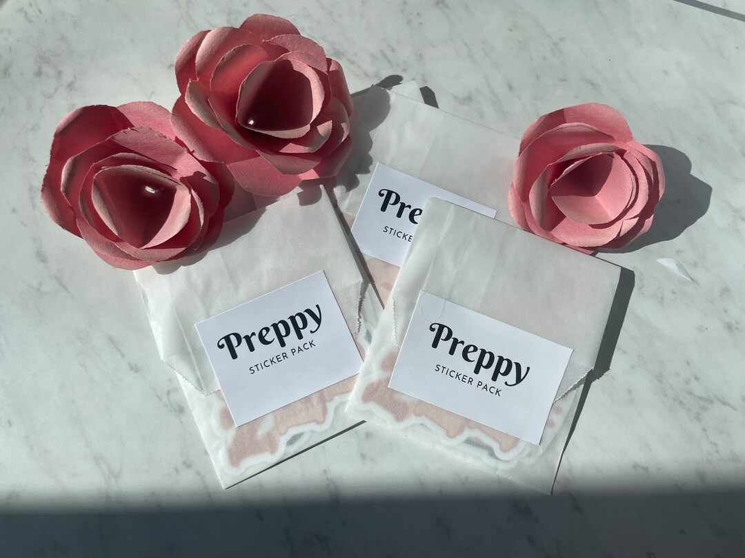 Preppy Sticker Pack - Etsy