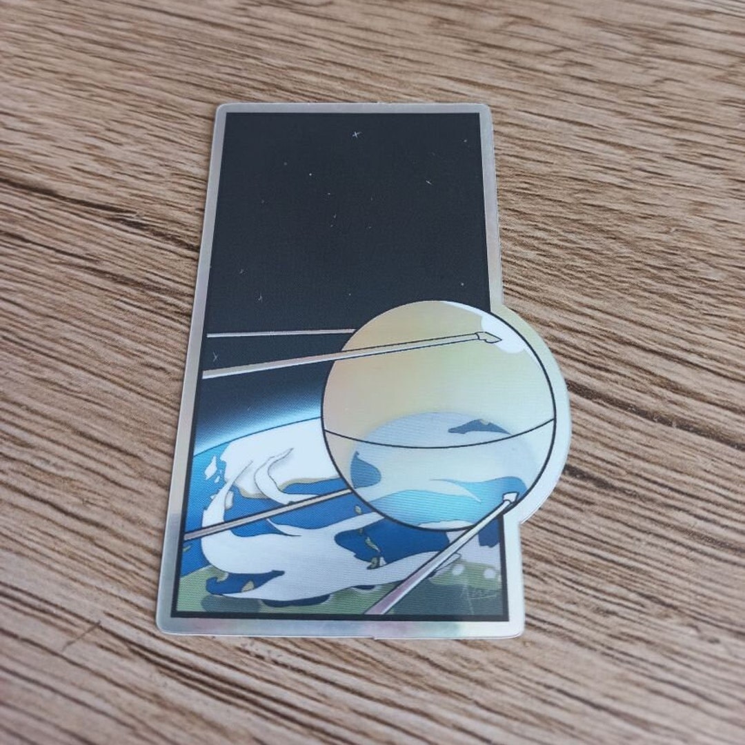 Holographic Sputnik capsule Sticker - Etsy