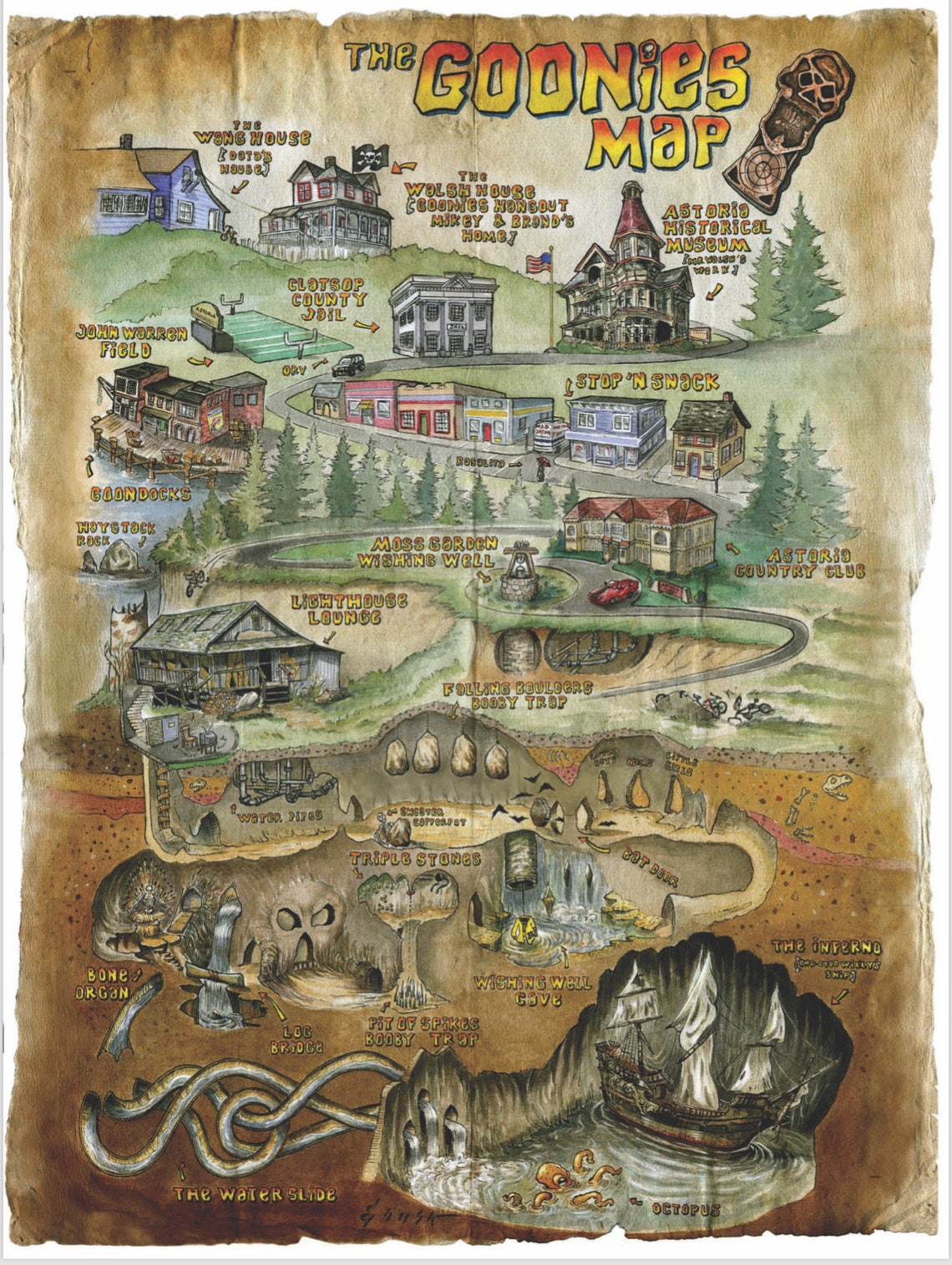 The Goonies Map, Movie Poster 11x17 - Etsy