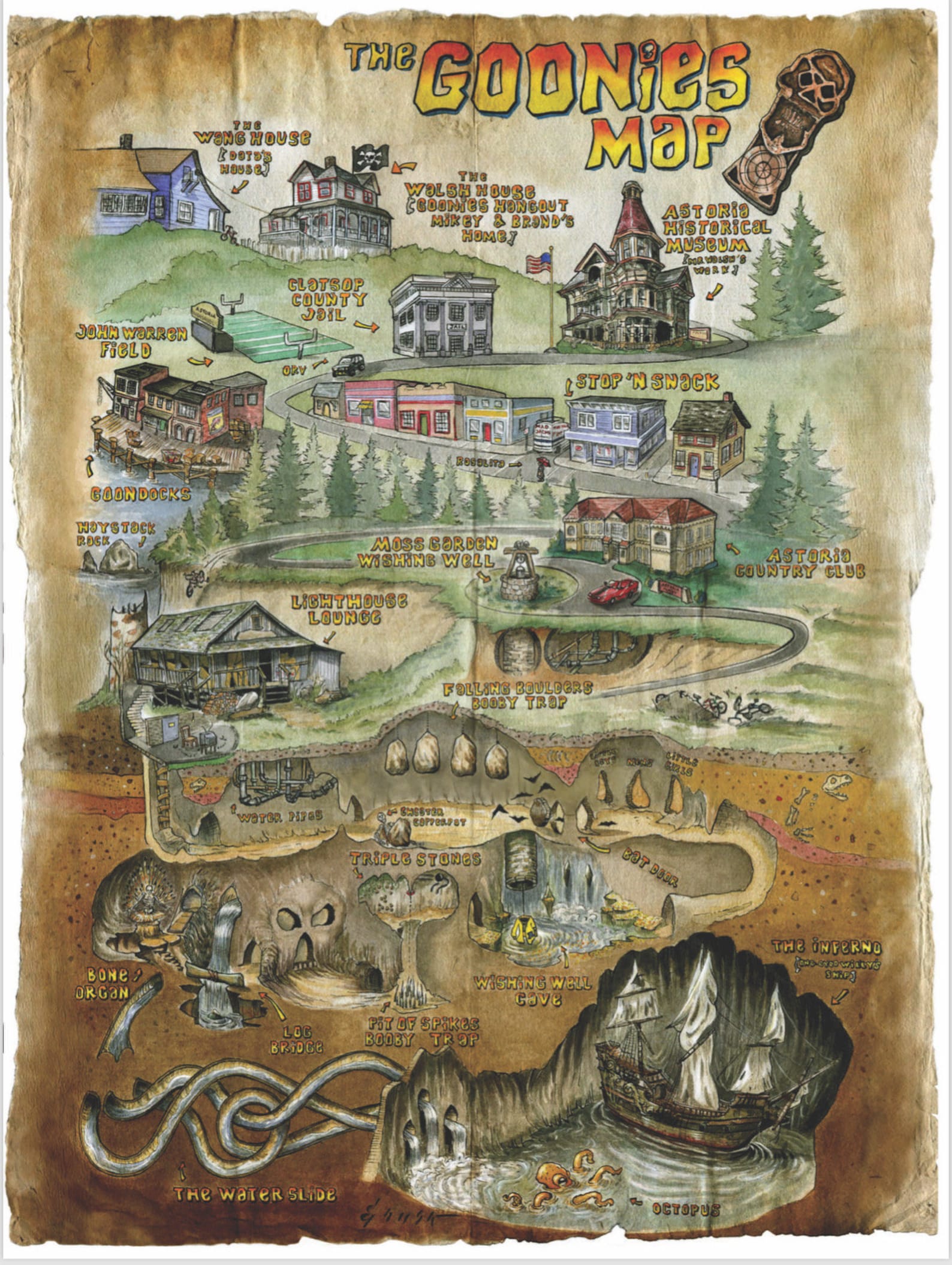 The Goonies Map, Movie Poster 11x17 - Etsy