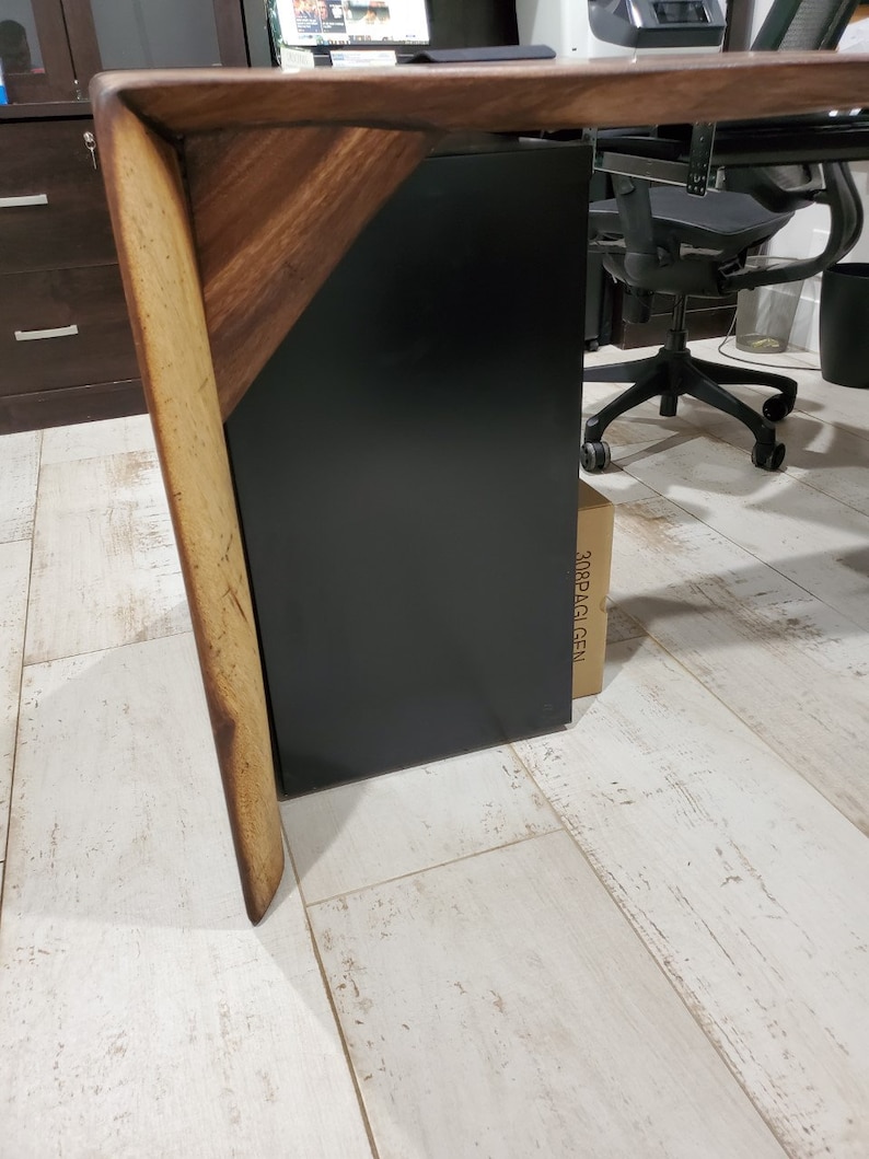 Live Edge Waterfall Desk - Etsy