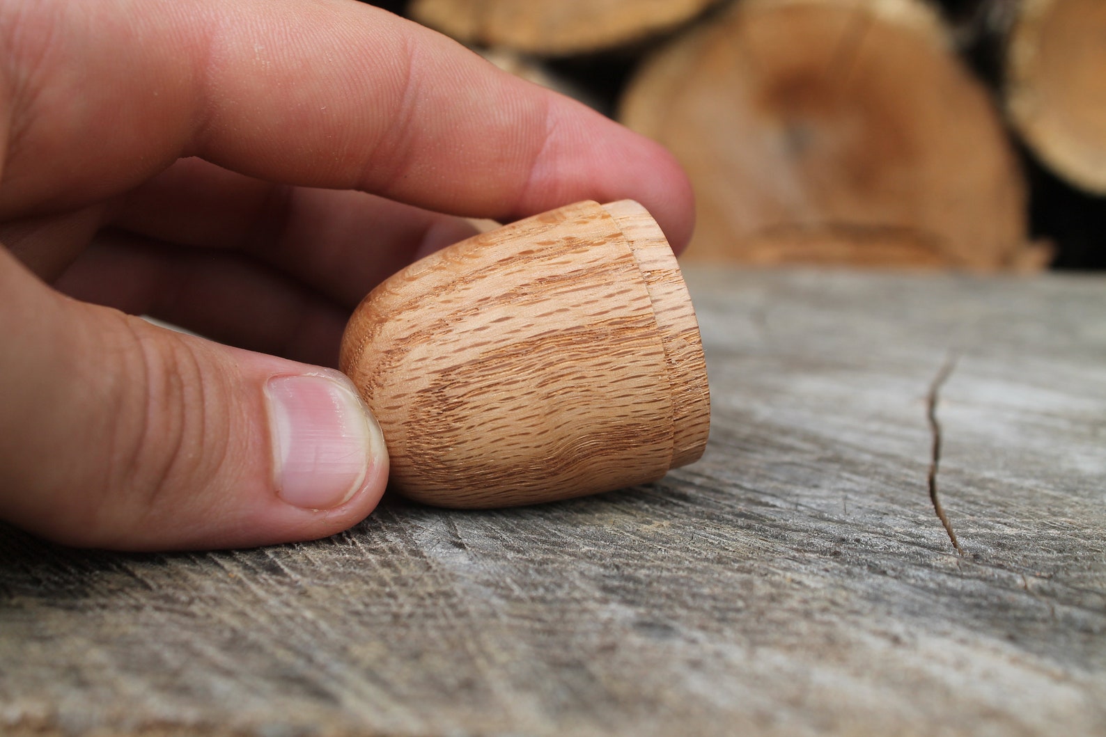 Walnut and red oak acorn box | Etsy
