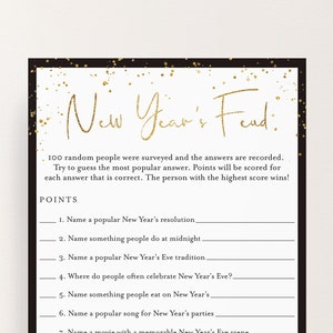 New Years Family Feud Game New Years Eve Games Printable Family Feud ...