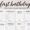 First Birthday Trivia Game Printable Girl 1st Birthday Who Knows the ...