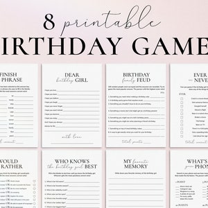 Adult Birthday Game Bundle for Her Rose Gold Whats in Your Phone Twenty ...