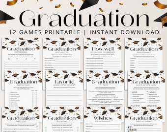 Graduation Party Games BUNDLE Printable Graduation Party Activities ...