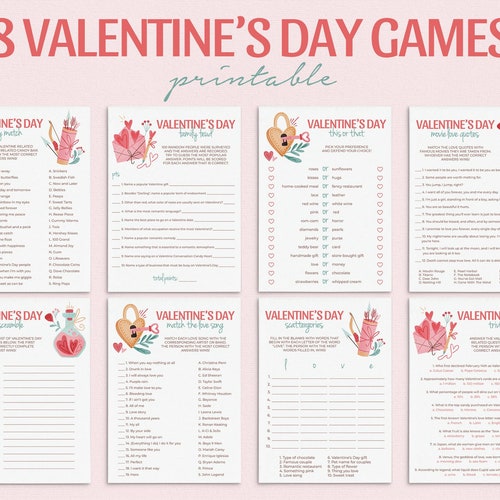 Valentine's Day Game Bundle Fun Valentine's Day Game - Etsy