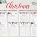 Christmas Games Bundle Printable Christmas Greenery Holiday Party Games ...
