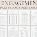 Printable Engagement Party Games Engagement Game Bundle Proposal ...