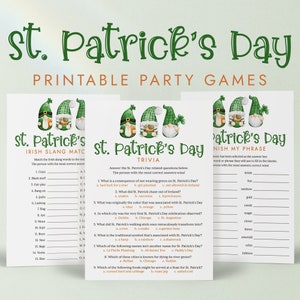 St Patricks Games Bundle Printable St Patricks Day Office Party Game ...