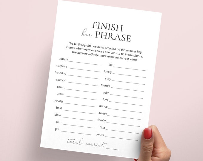 Icebreaker Game, Printable Finish the Phrase Game, Easy Party Starter ...