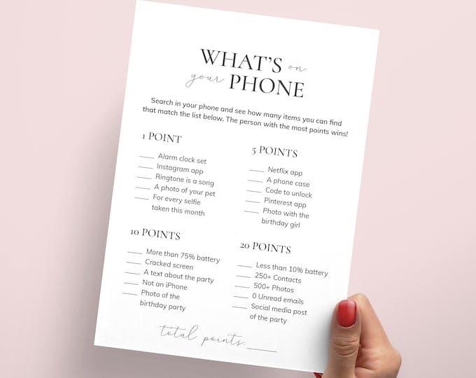 Icebreaker Game, Printable Whats on Your Phone Game, Phone Trivia Game ...