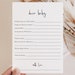Dear Baby Printable Wishes for Baby Minimalist Dear Baby Cards Instant ...
