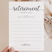 Retirement Bucket List Cards Printable Minimal Calligraphy Bucket List ...