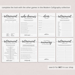 Retirement Bucket List Cards Printable Minimal Calligraphy Bucket List ...