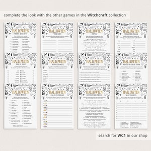 Which Witch Game Printable Halloween Witch Matching Game Witches ...