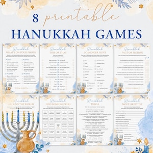 Printable Hanukkah Games Hanukkah Party Games for Family Hanukkah ...