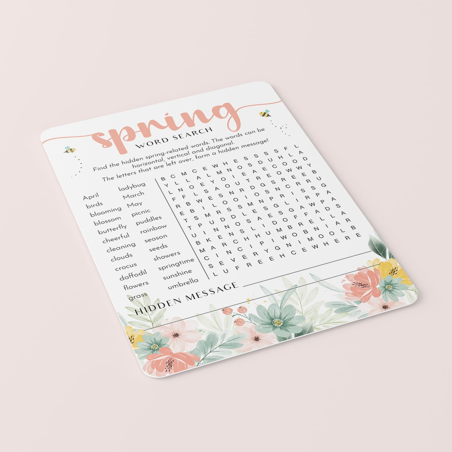 Spring Games Bundle Printable Springtime Activities for Kids and Adults ...