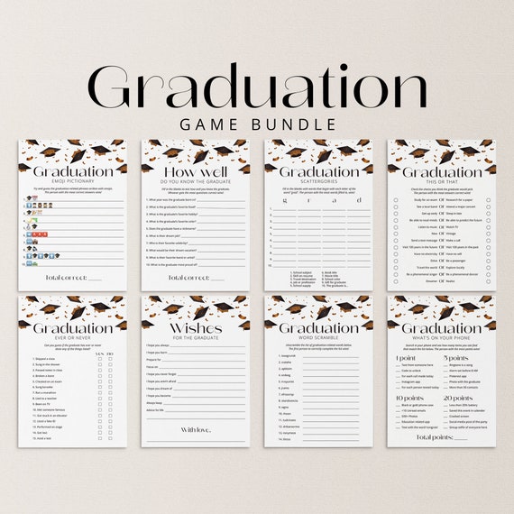 Party Supplies Party Favors & Games Graduation Party Games Bundle ...