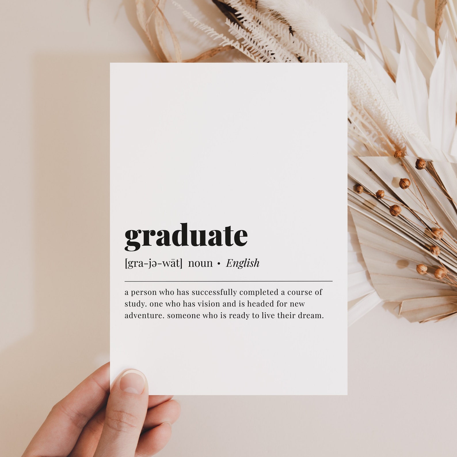 Minimalist Graduation Card Printable 2026 Graduate Congratulations ...
