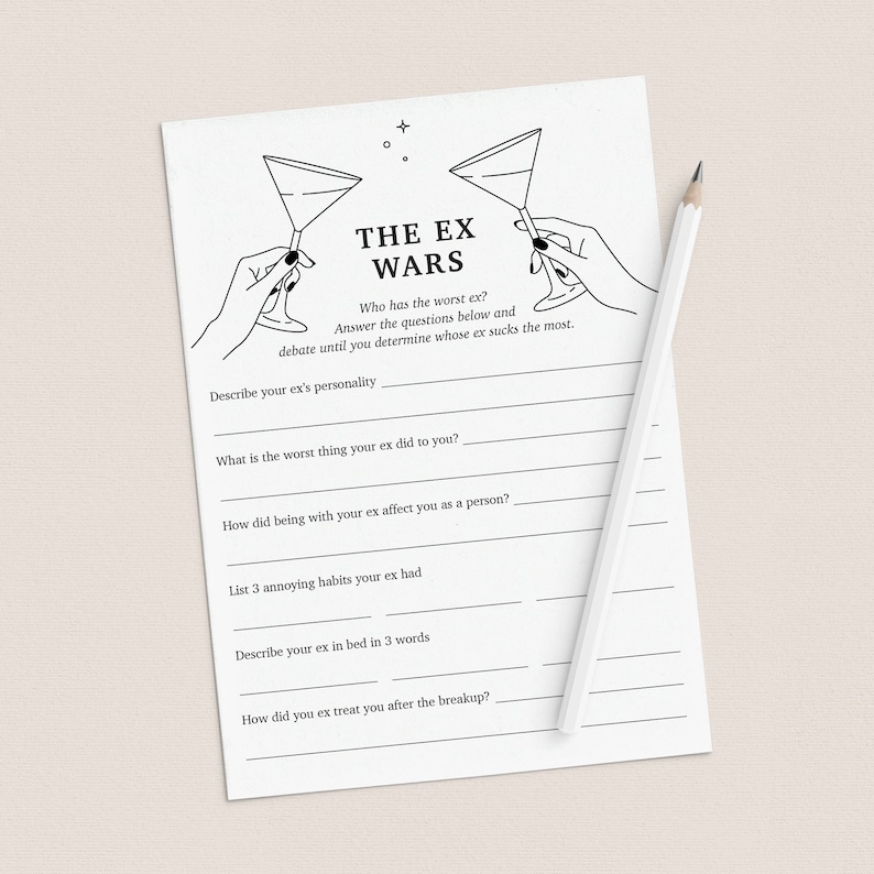 Divorce Party Games Bundle Printable Breakup Party Games Divorce ...