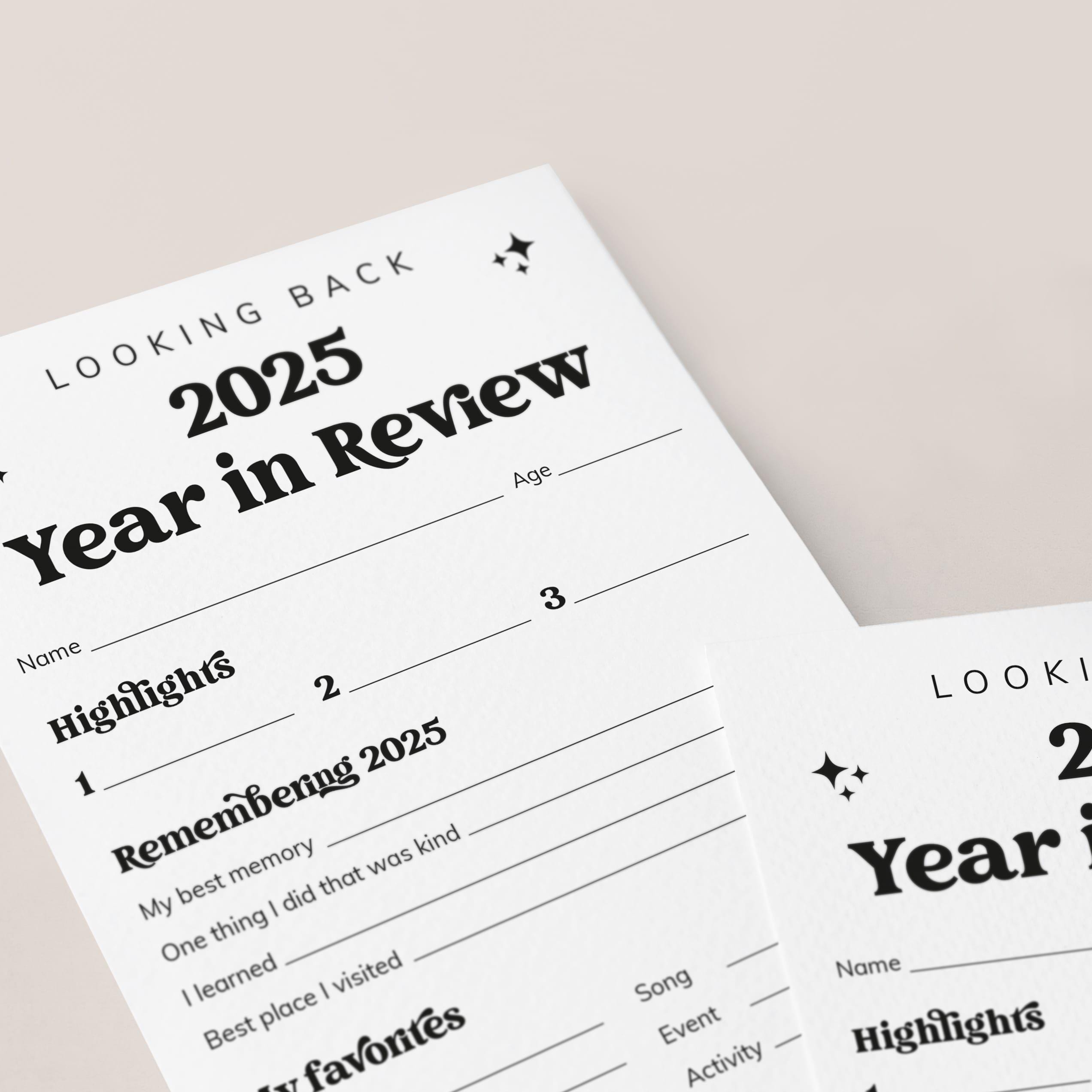 2025 End of Year Review Self Reflection Time Capsule New Year ...
