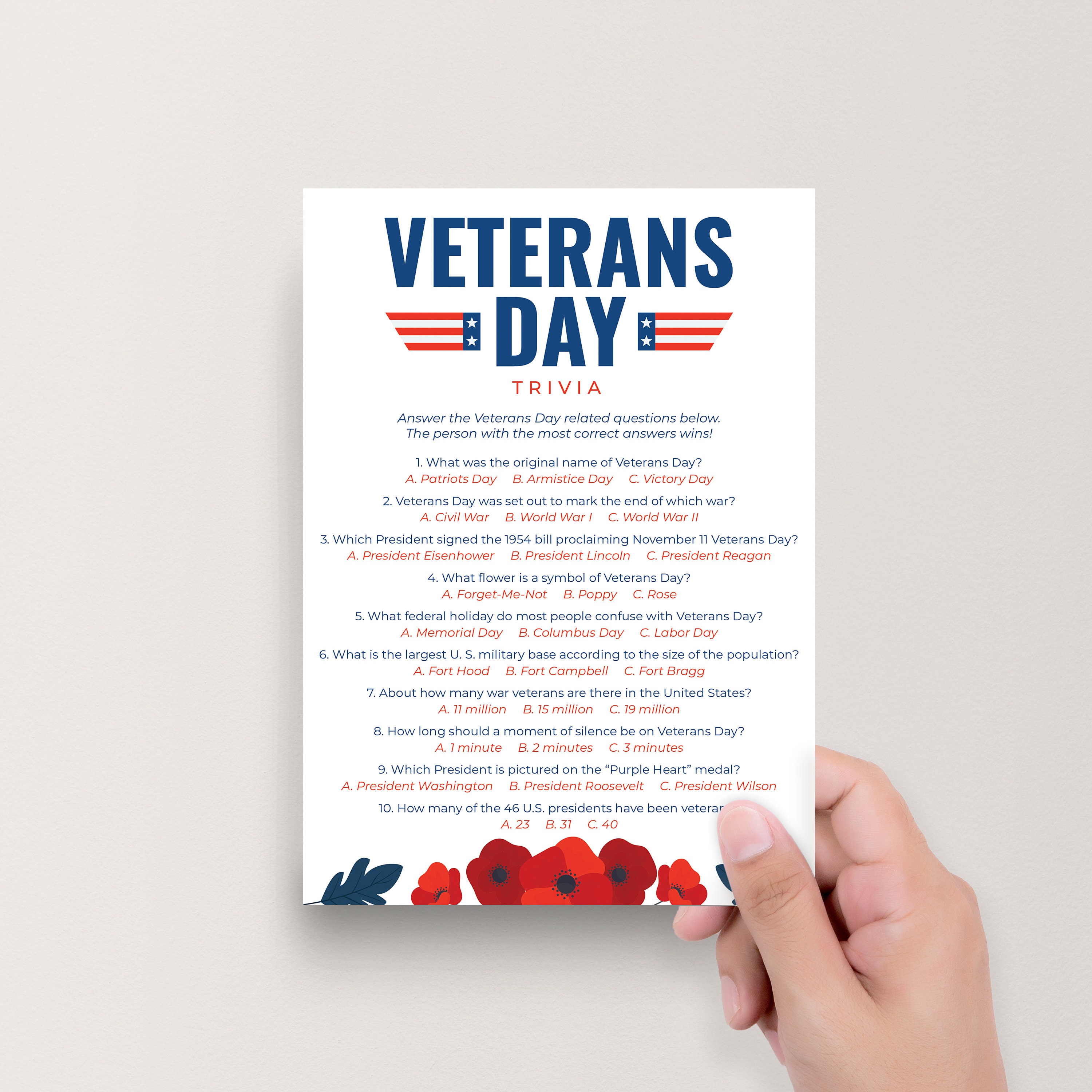 Veterans Day Games Bundle Printable Veterans Day Cards Digital - Etsy