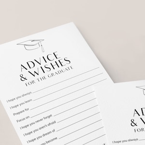Modern Advice and Wishes for the Graduate Cards Printable Graduation ...