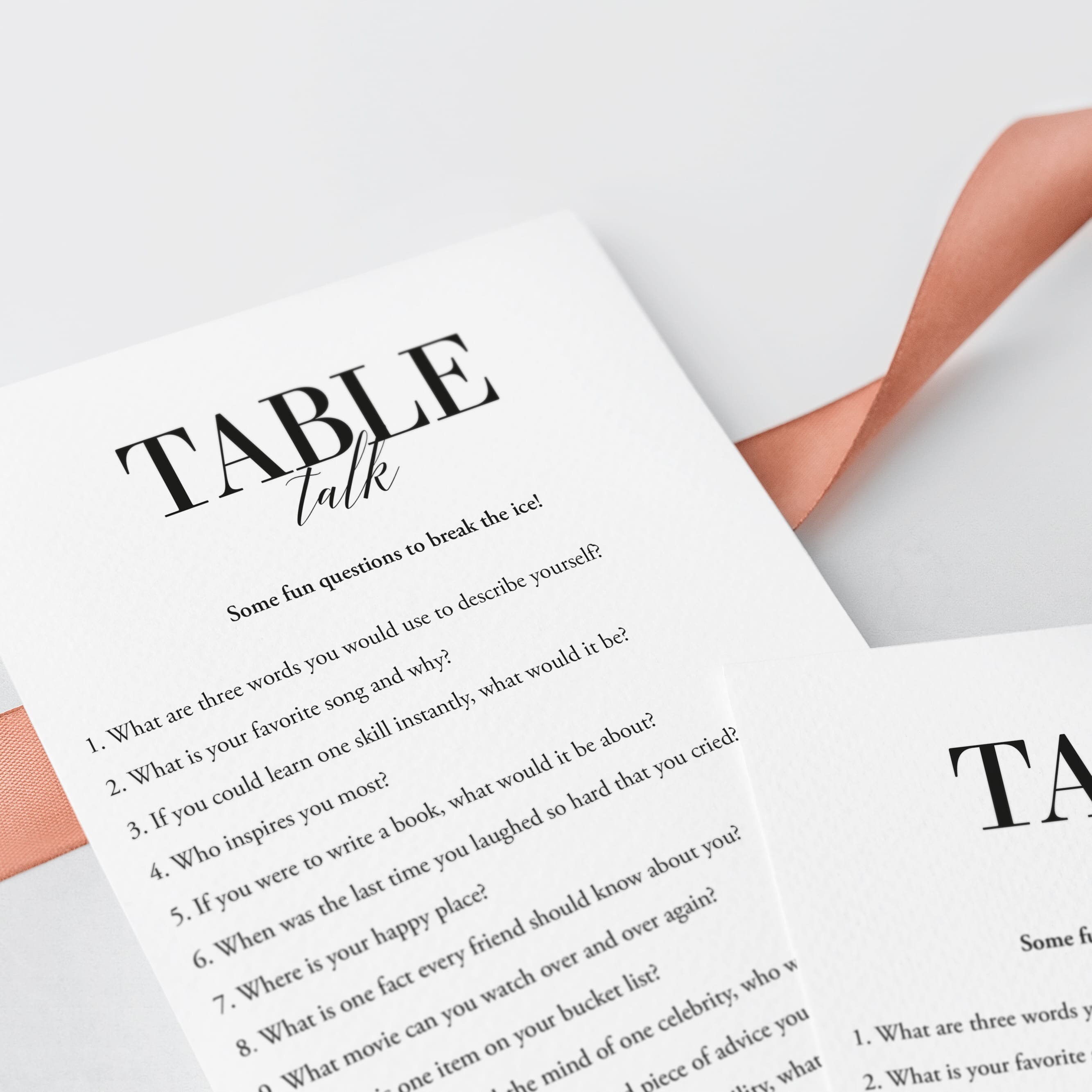 Printable Conversation Starter Table Talk Topics Instant - Etsy Australia