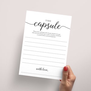 Time Capsule First Birthday Cards Printable Girl 1st Birthday Time ...