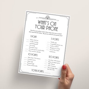 Roaring 20s New Year's Eve Party Games Printable Gatsby Theme New Year ...