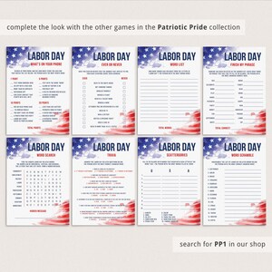 Labor Day Trivia Printable Labor Day Games USA Quiz Instant Download ...