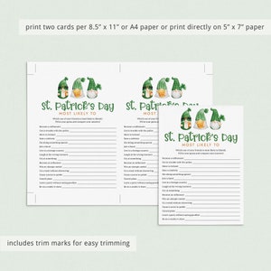 St Patrick's Day Games Printable St Patricks Gnome St Patricks Games St ...