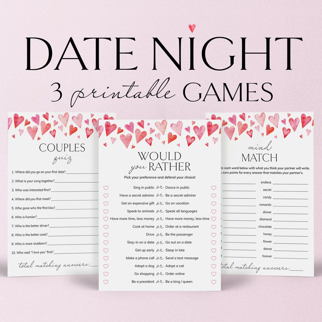 Couples Games Couple Games Printable Marriage Games Date Night Know ...