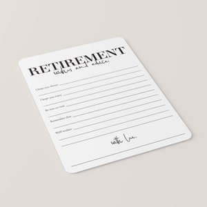 Retirement Party Wishes and Advice for Retiree Printable Retirement ...