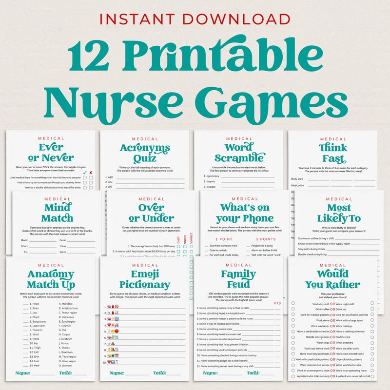 Nurses Week Printables - Etsy