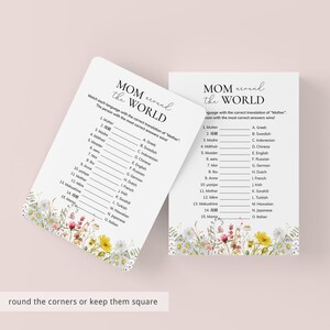 Floral Mothers Day Games Printable Mother’s Day Game Pack Mothers Day ...