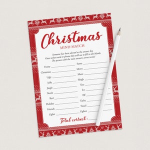 Ugly Christmas Sweater Games Bundle Printable Red Christmas - Etsy