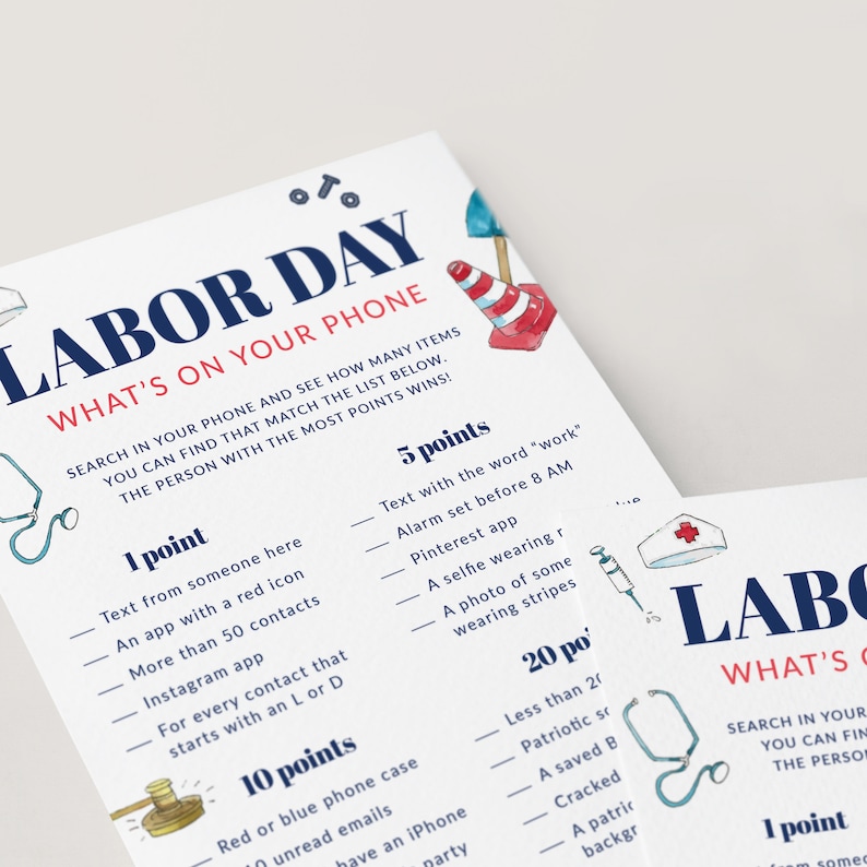 Labor Day Games Printable Fun Labor Day Game Bundle for Family - Etsy