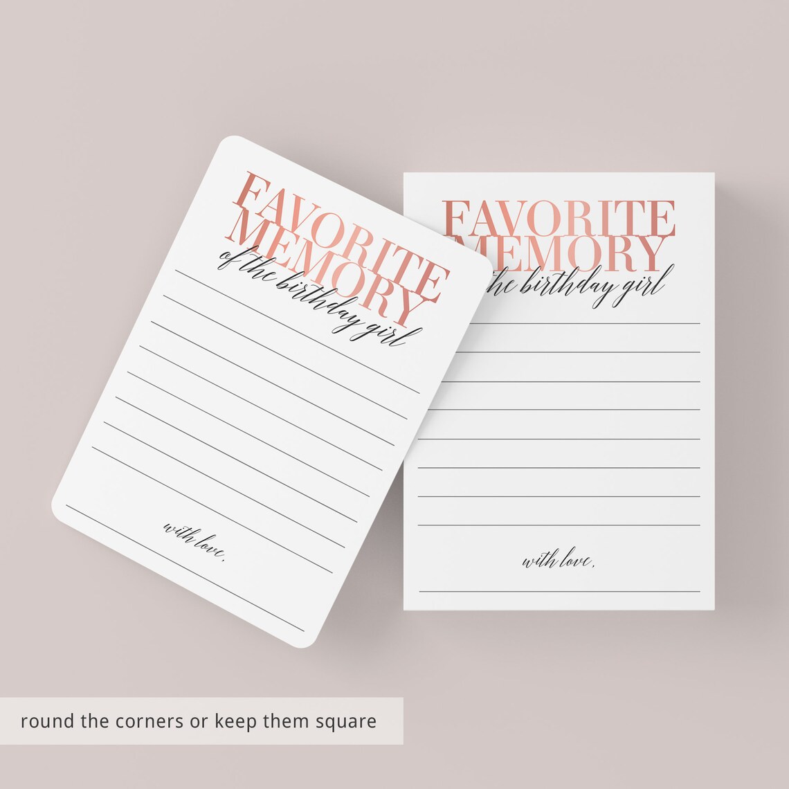 My Favorite Memory of the Birthday Girl Printable Birthday | Etsy