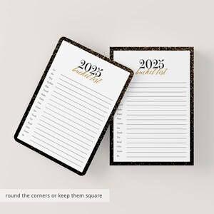 2025 New Years Resolutions List 2024 Reflections Cards New Years ...