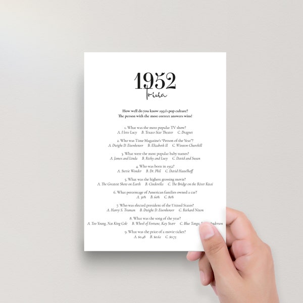 1952 Birthday - Etsy